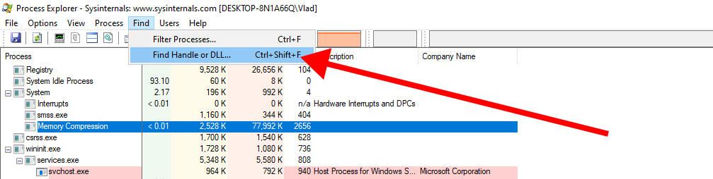 How to find an application that is using a device